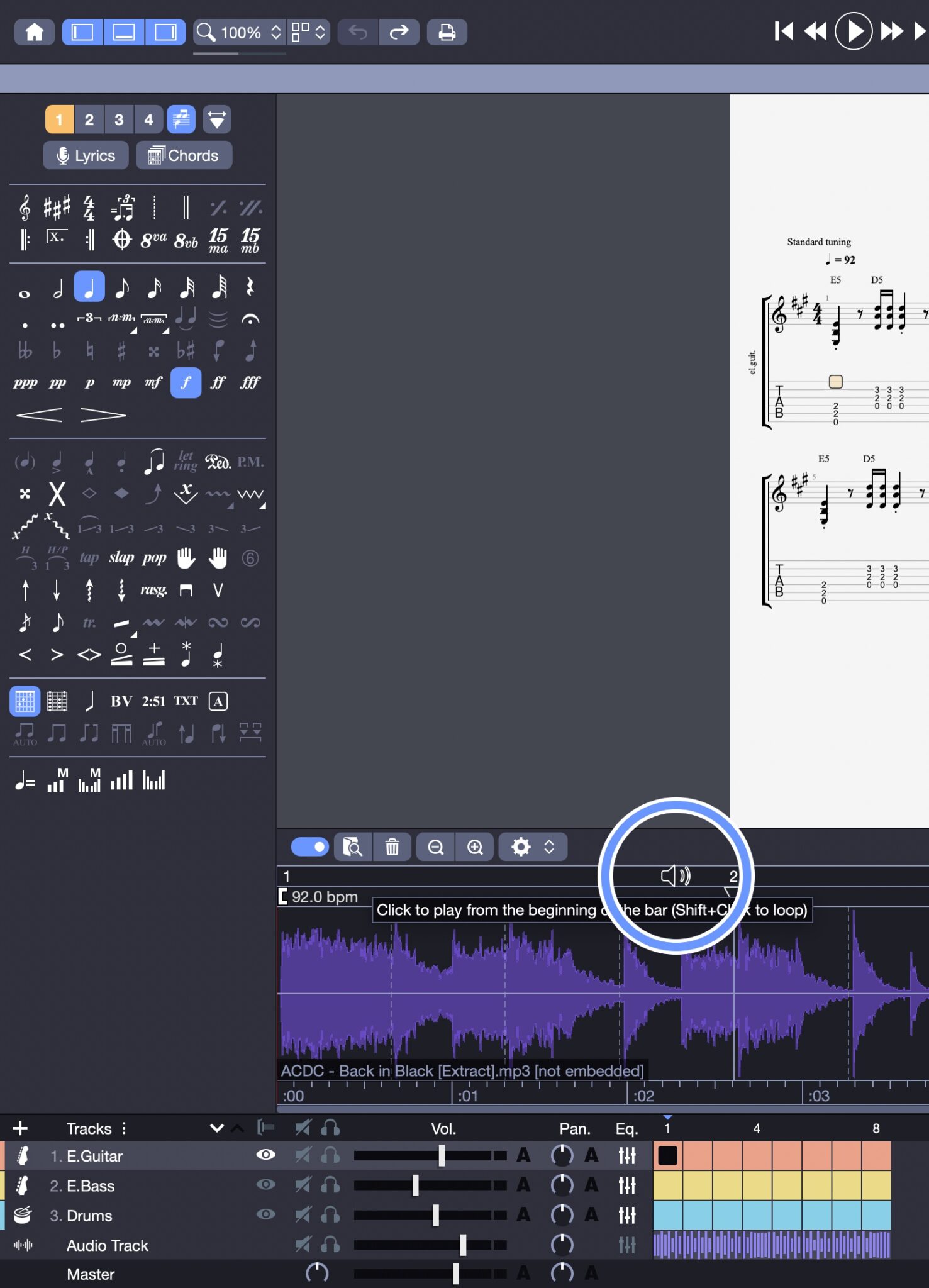 How to add an audio file to your scores? Guitar Pro 8 tutorial - Guitar Pro Blog - Arobas Music