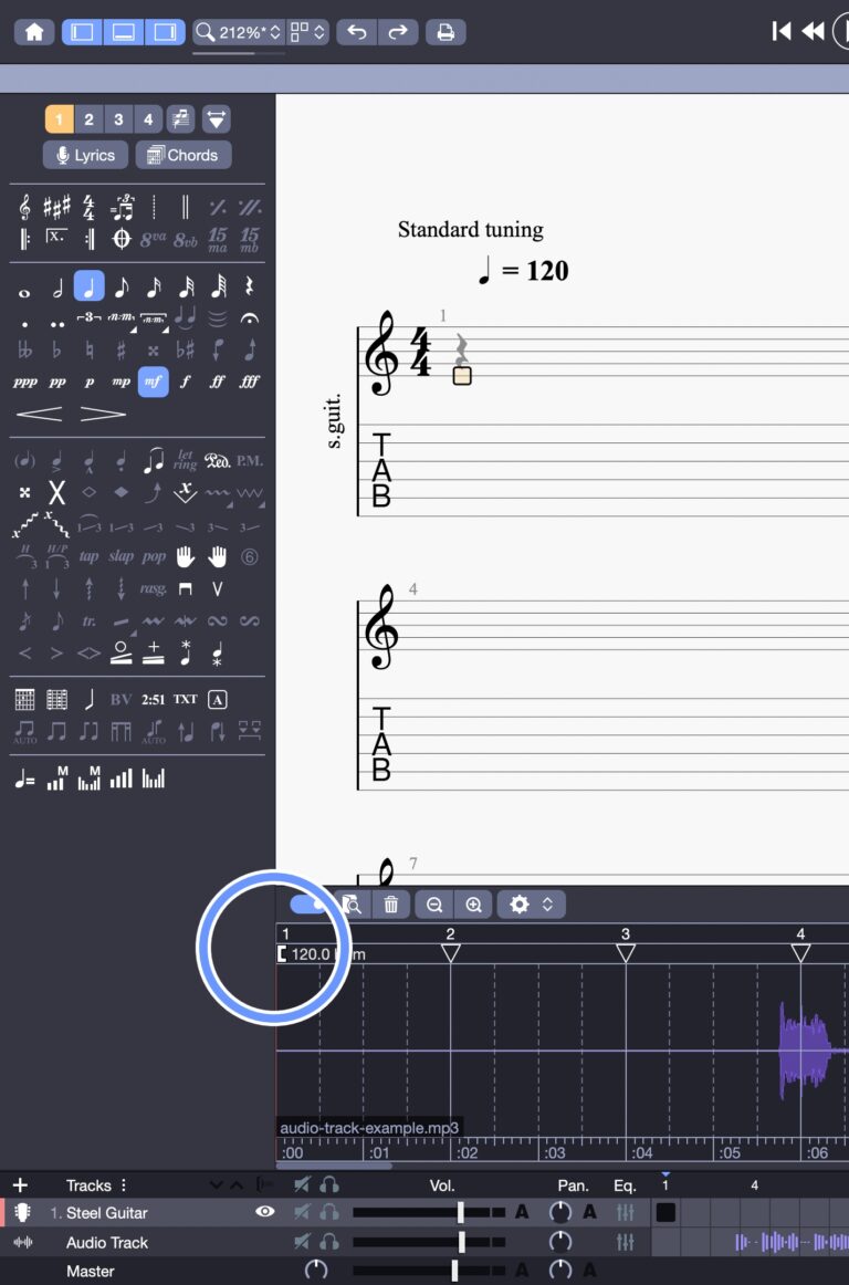 How to add an audio file to your scores? Guitar Pro 8 tutorial - Guitar Pro Blog - Arobas Music