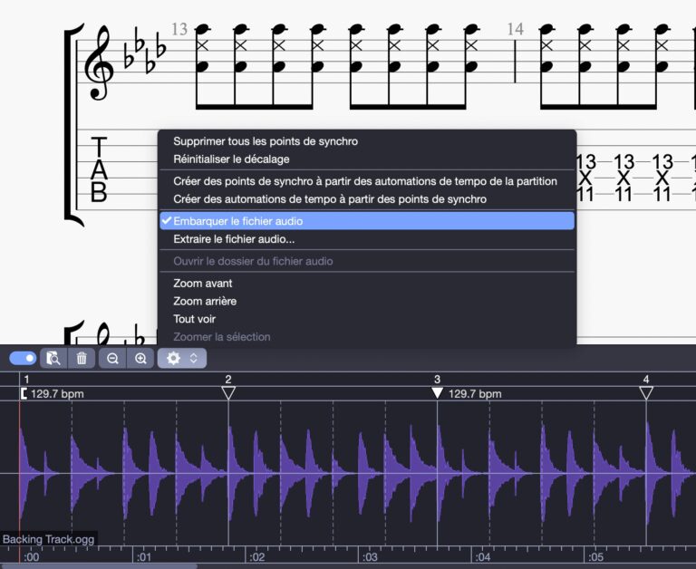 Comment ajouter une piste audio à vos partitions ? Tuto Guitar Pro 8 ...