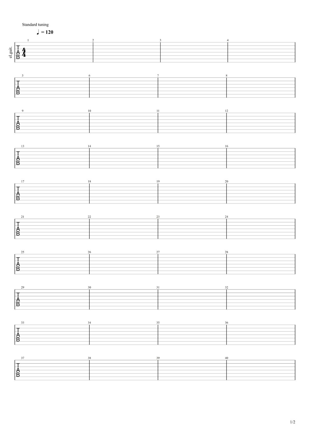 Download printable blank guitar tabs and music sheets - Guitar Pro Blog ...