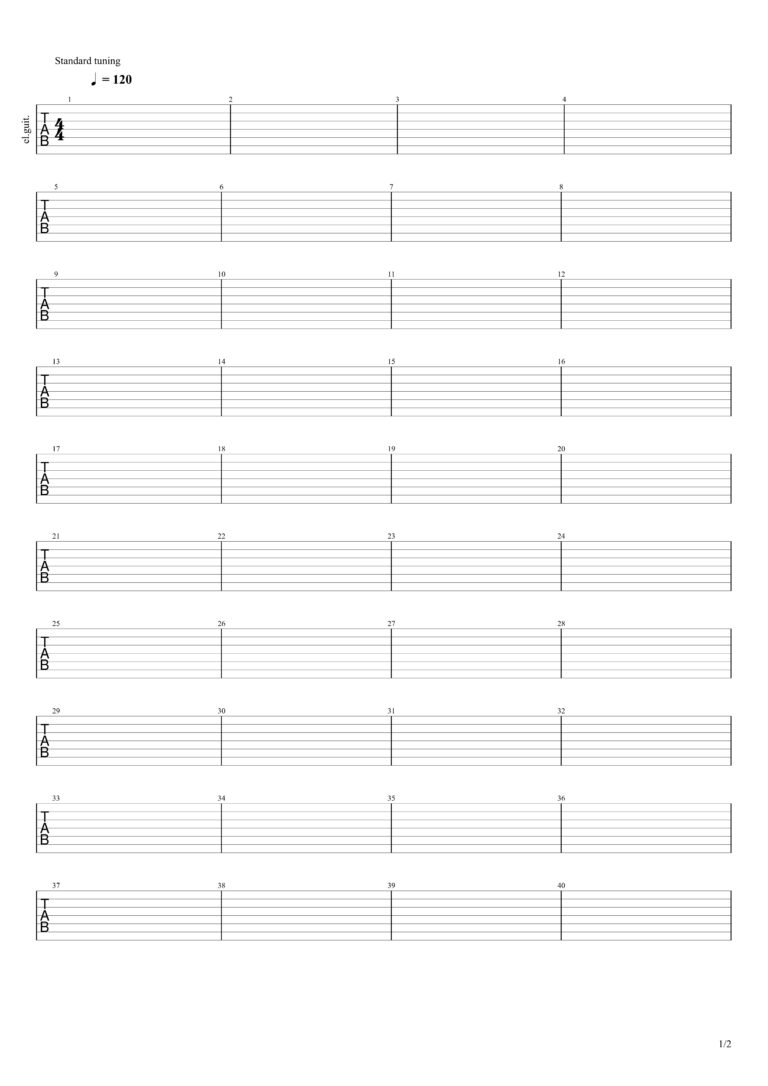 Download printable blank guitar tabs and music sheets - Guitar Pro Blog ...