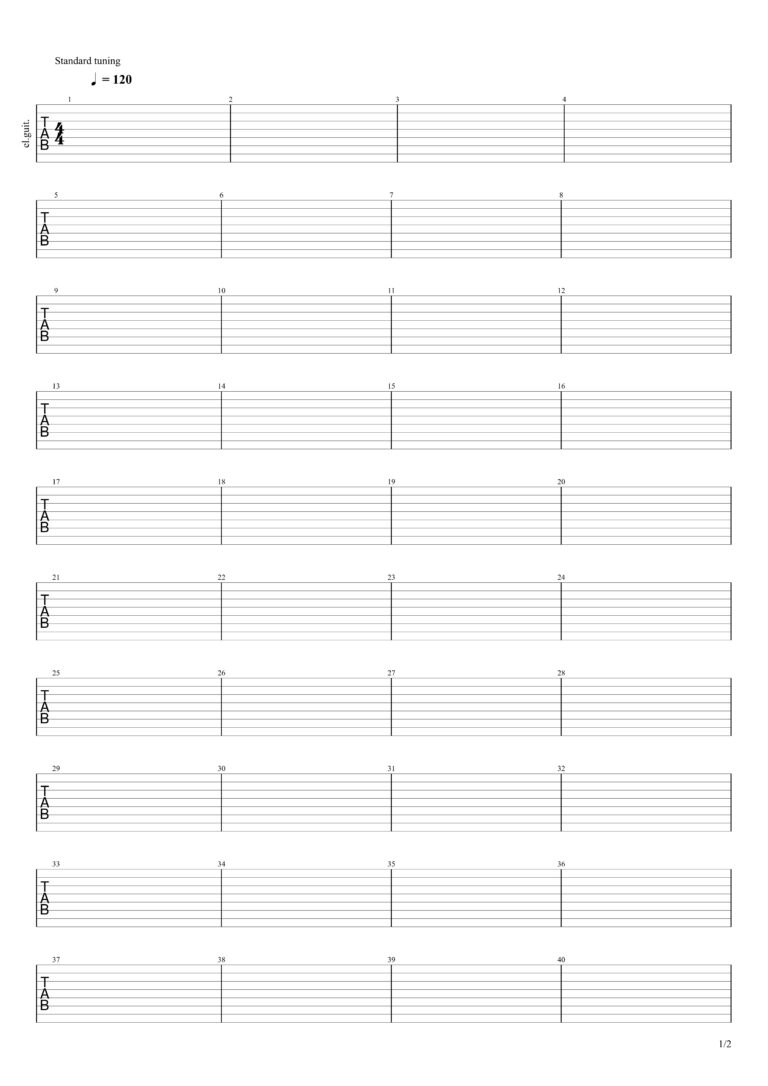 Download printable blank guitar tabs and music sheets - Guitar Pro Blog ...