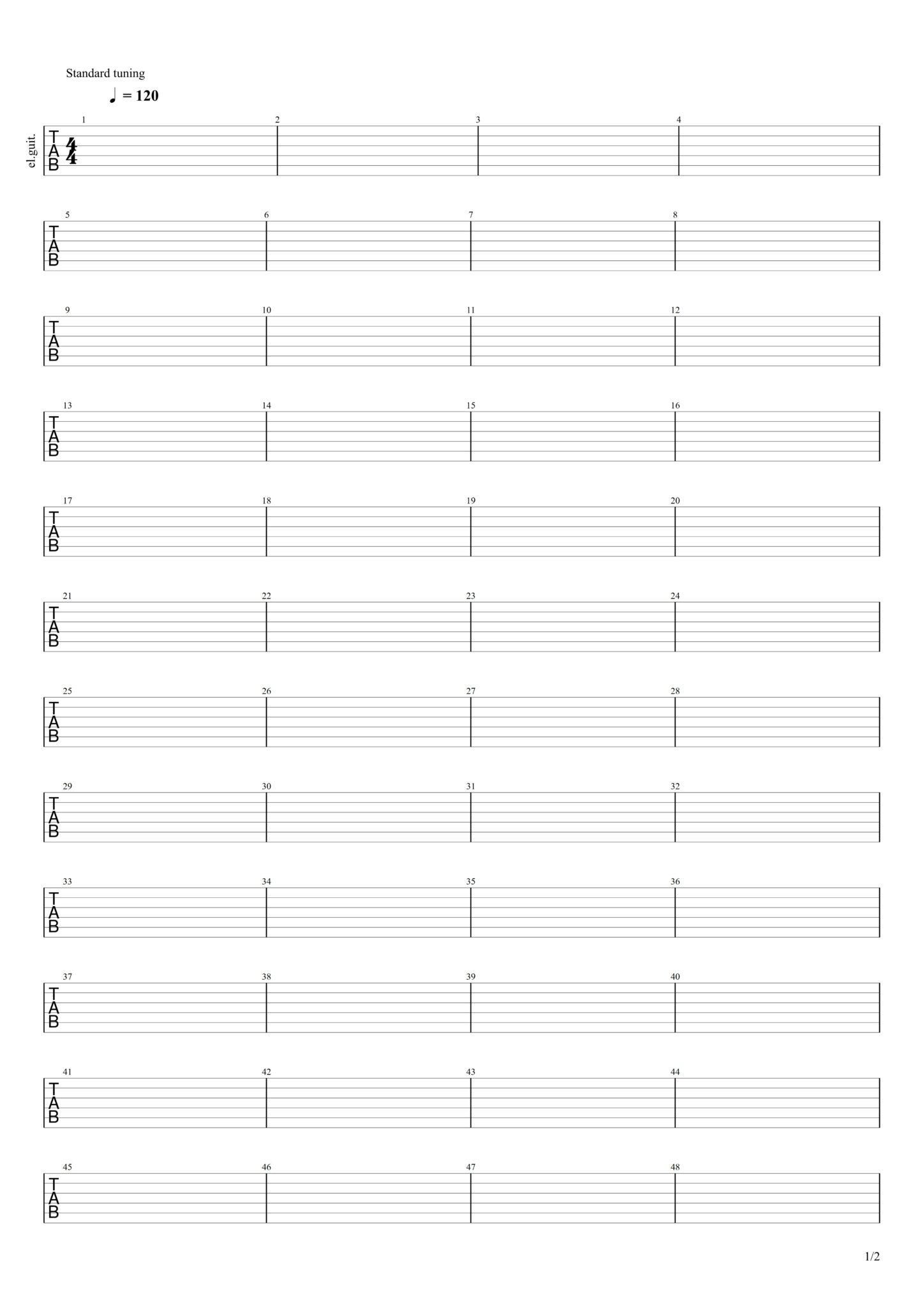 Download printable blank guitar tabs and music sheets - Guitar Pro Blog ...