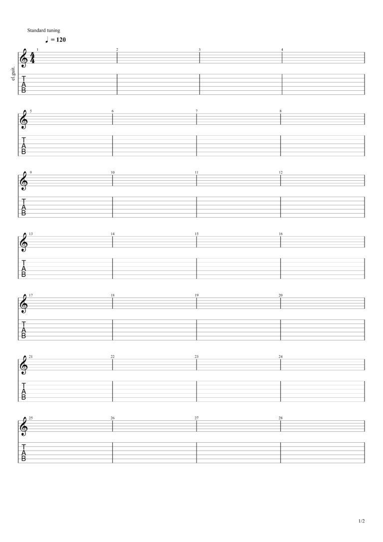 Download printable blank guitar tabs and music sheets - Guitar Pro Blog ...