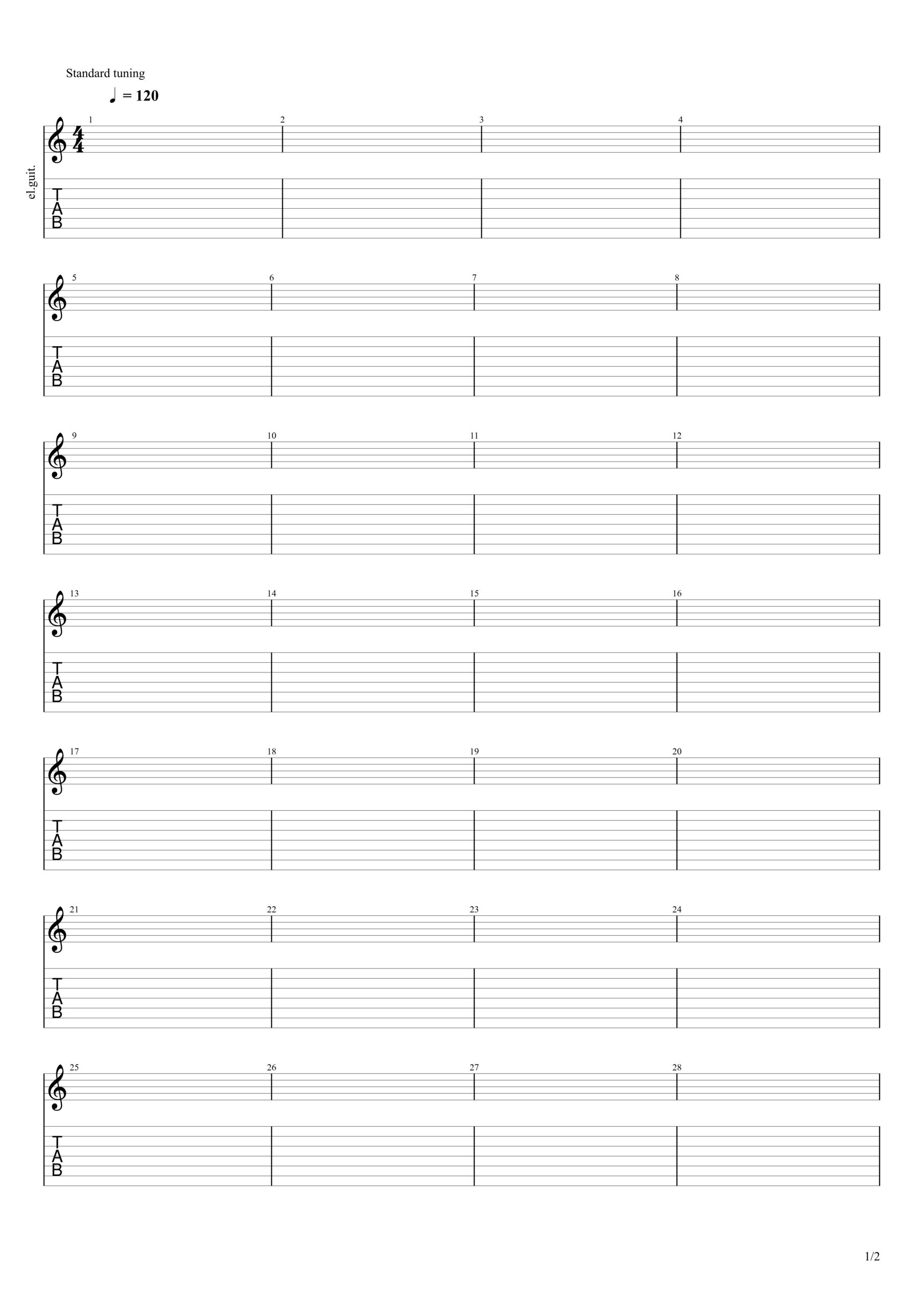 Download printable blank guitar tabs and music sheets - Guitar Pro Blog ...