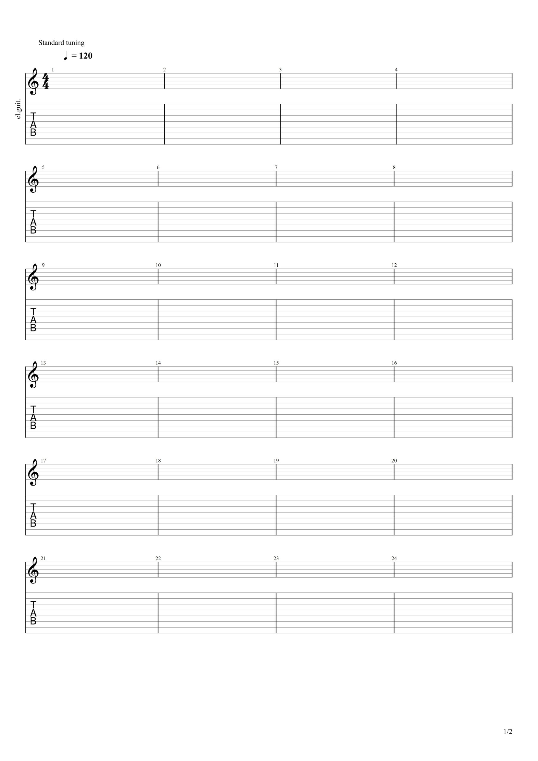 Download printable blank guitar tabs and music sheets - Guitar Pro Blog ...