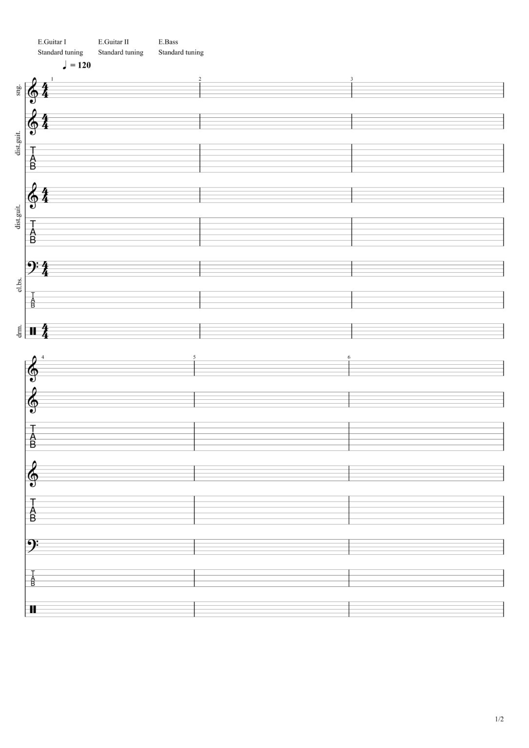 Download printable blank guitar tabs and music sheets - Guitar Pro Blog ...