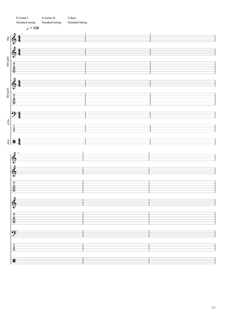 Download printable blank guitar tabs and music sheets - Guitar Pro Blog ...