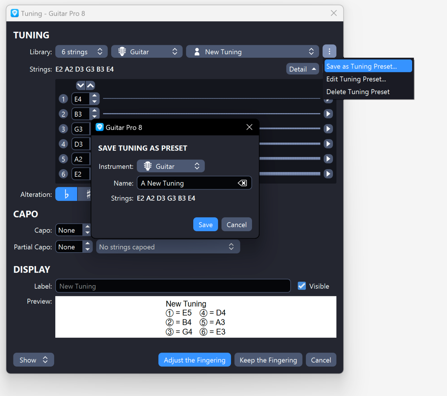 Guitar Pro 8: Change Tuning - Easy Step by Step Tutorial - Guitar Pro ...